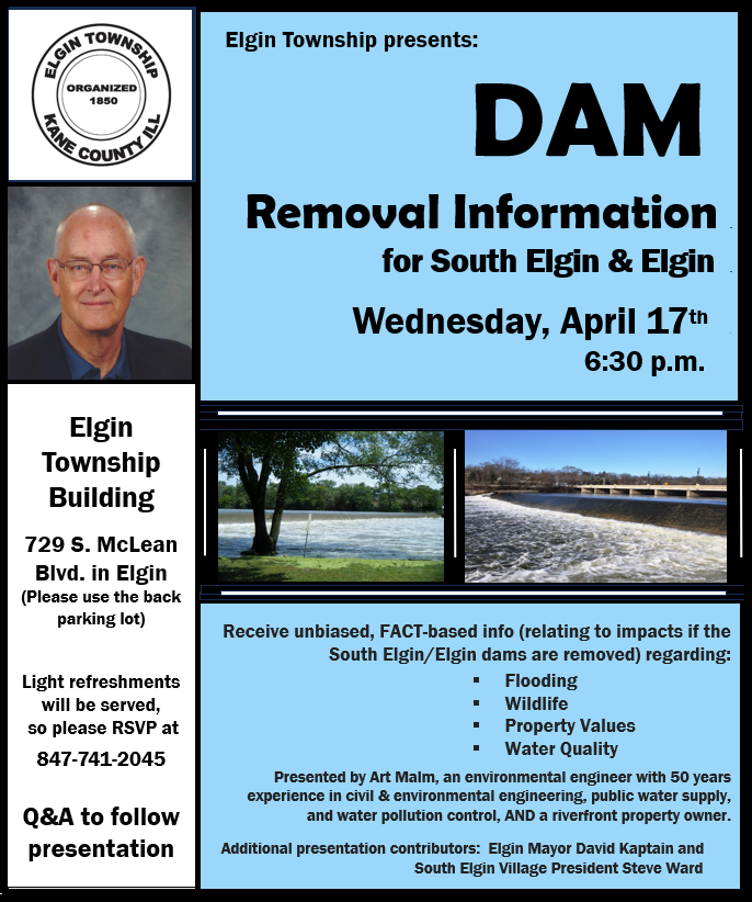 RESERVATIONS CLOSED -Dam Removal Information and Q&A - Elgin Township ...